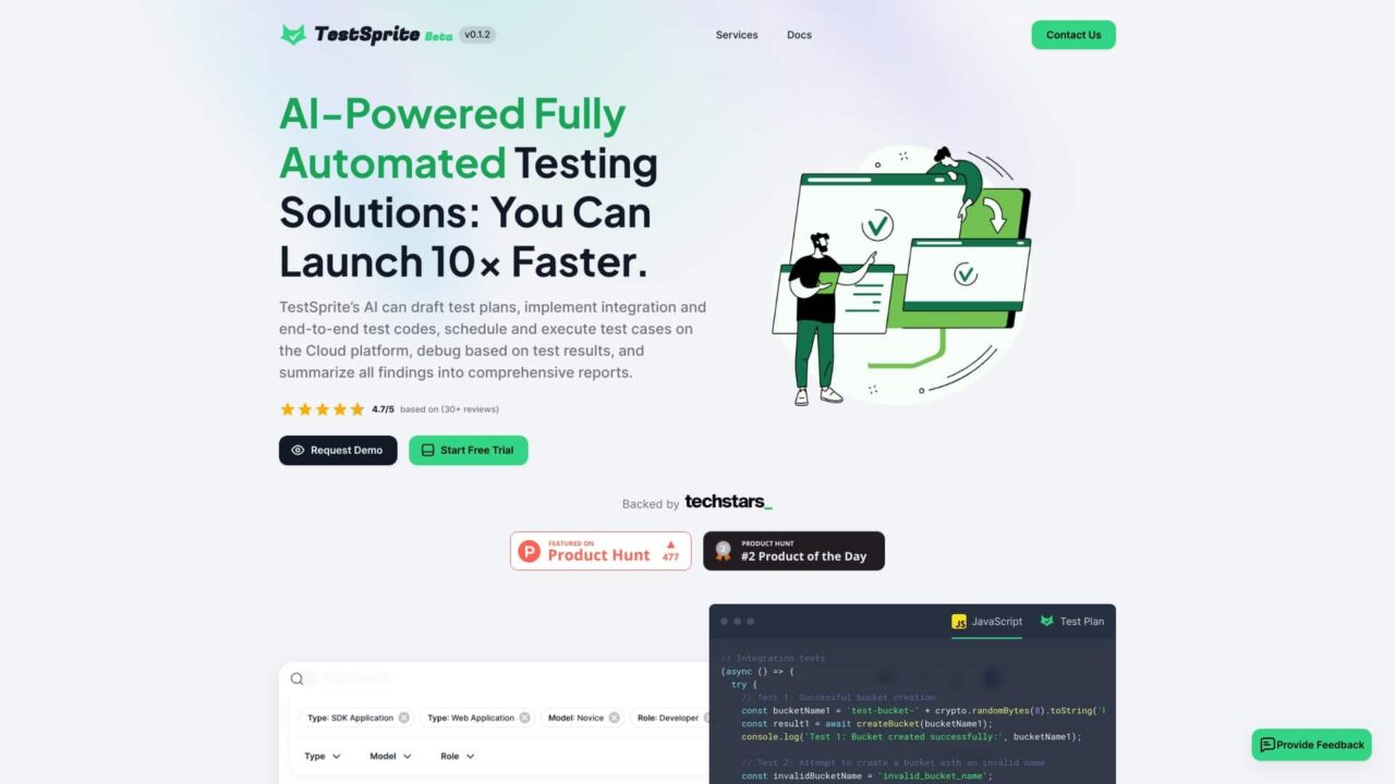 TestSprite Beta | Streamline Your Software Testing Today | Futureen