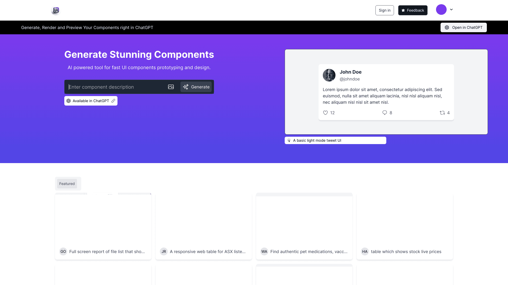 UIGPT | Transform UI Design with Rapid Code Conversion | Futureen
