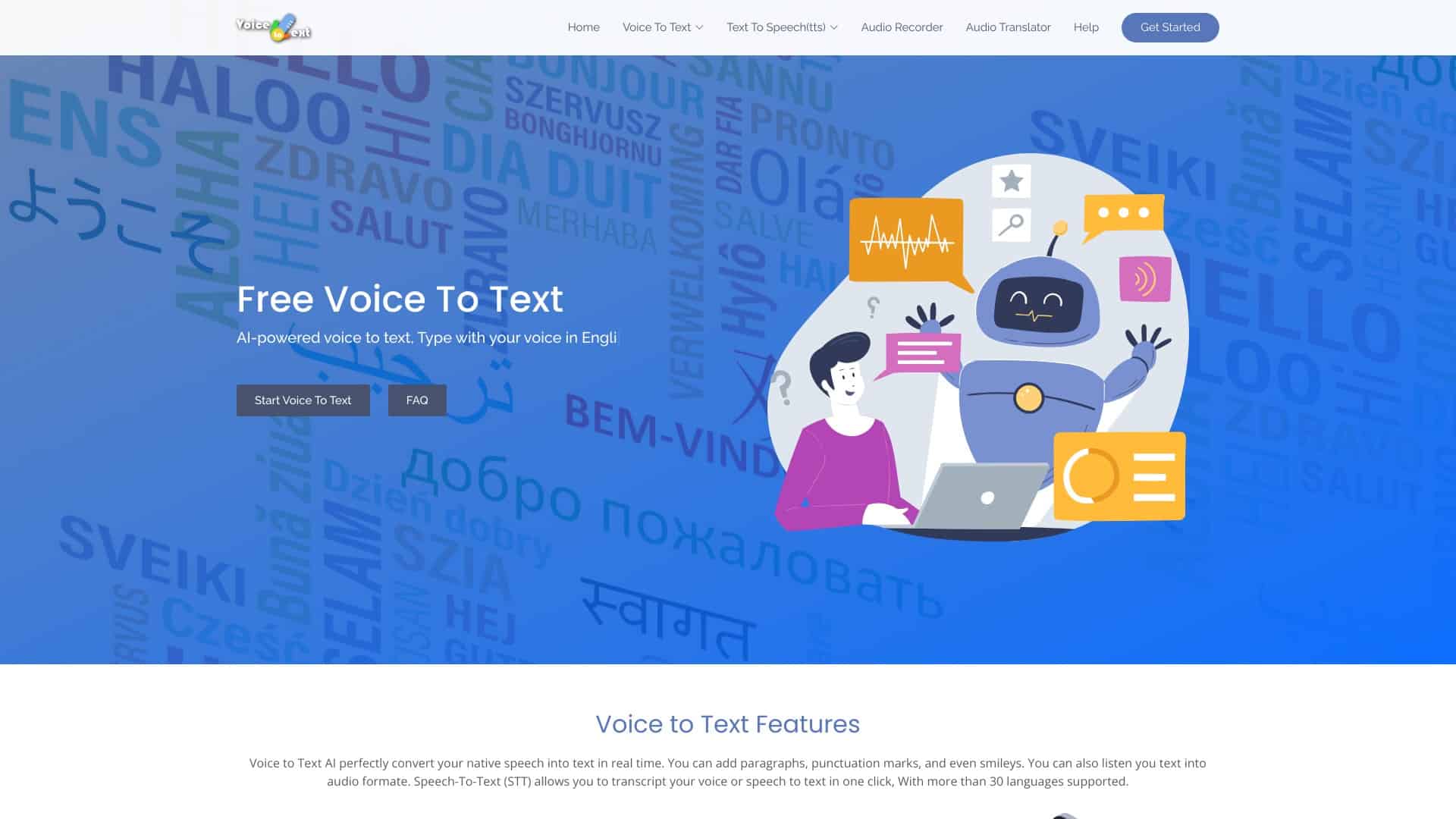 VoiceToText | Effortless Speech-to-Text Conversion Online | Futureen