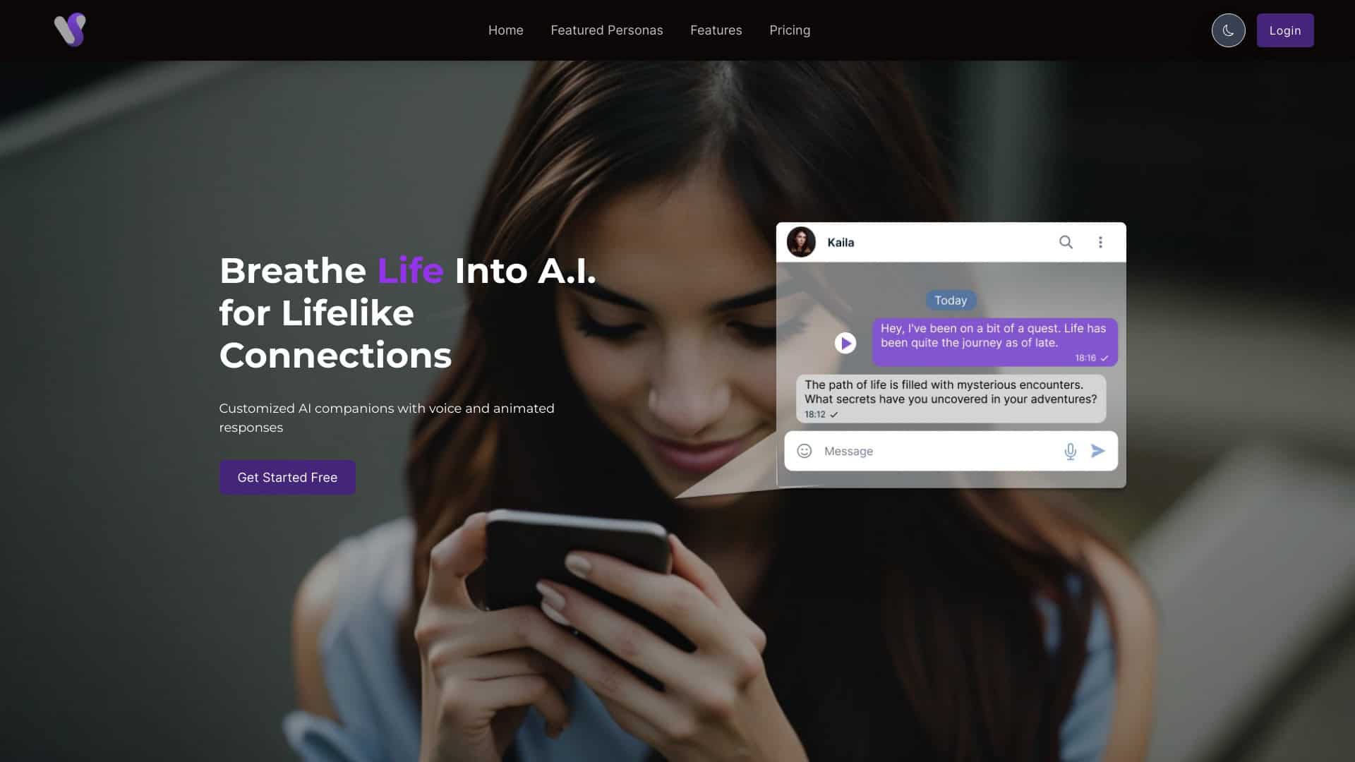 VSona | Create Personalized AI Companions for Unique Interactions | Futureen