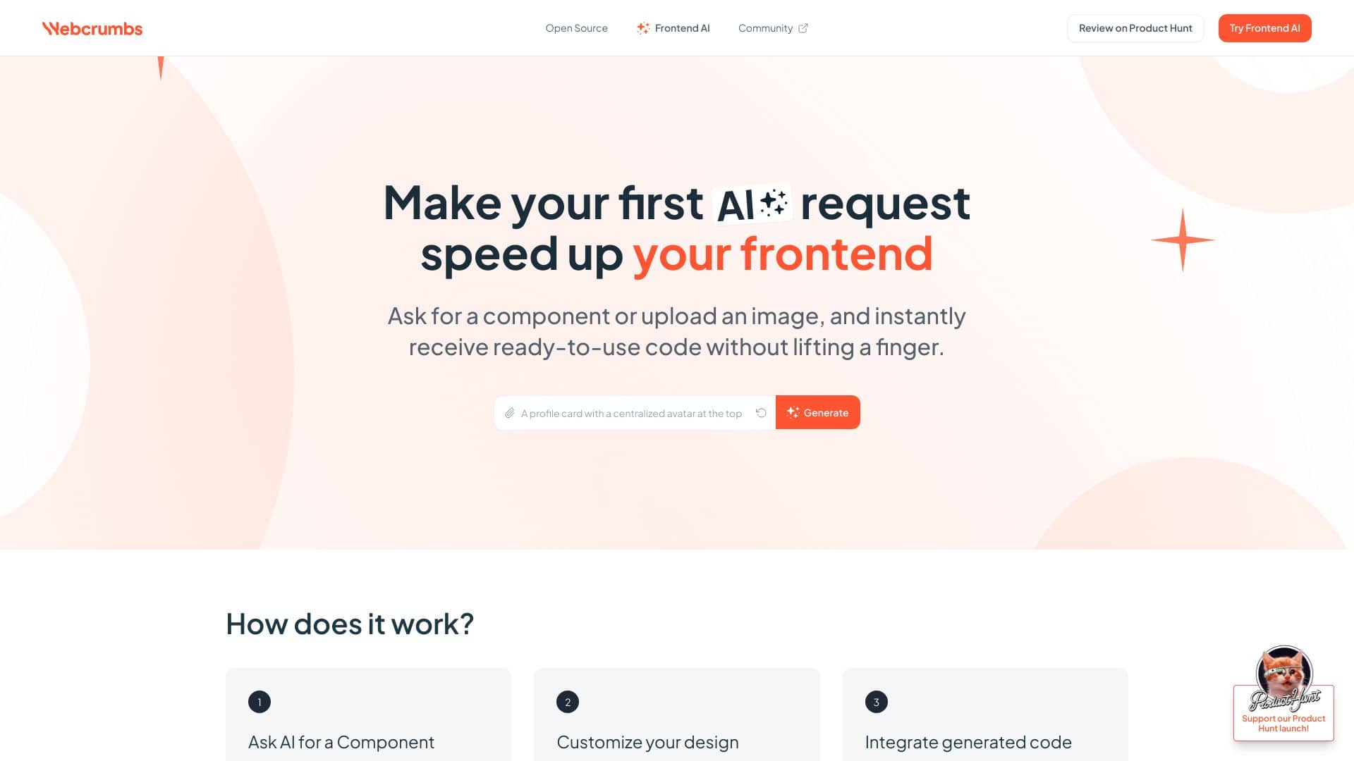 Webcrumbs AI | Generate Components from Images & Text | Futureen