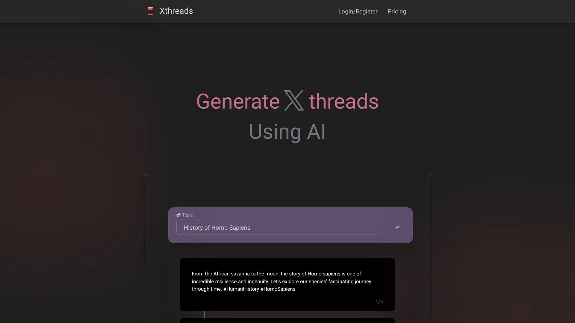 Xthreads | AI generates Twitter threads | Futureen