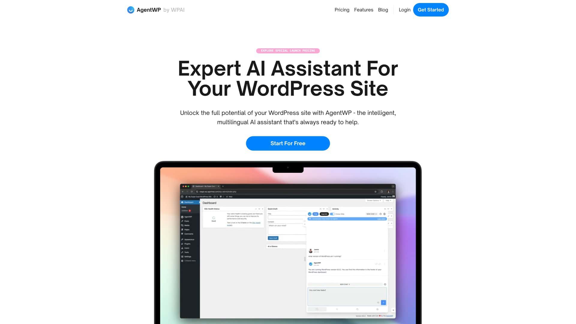 AgentWP | Your AI Assistant for Easy WordPress Management | Futureen