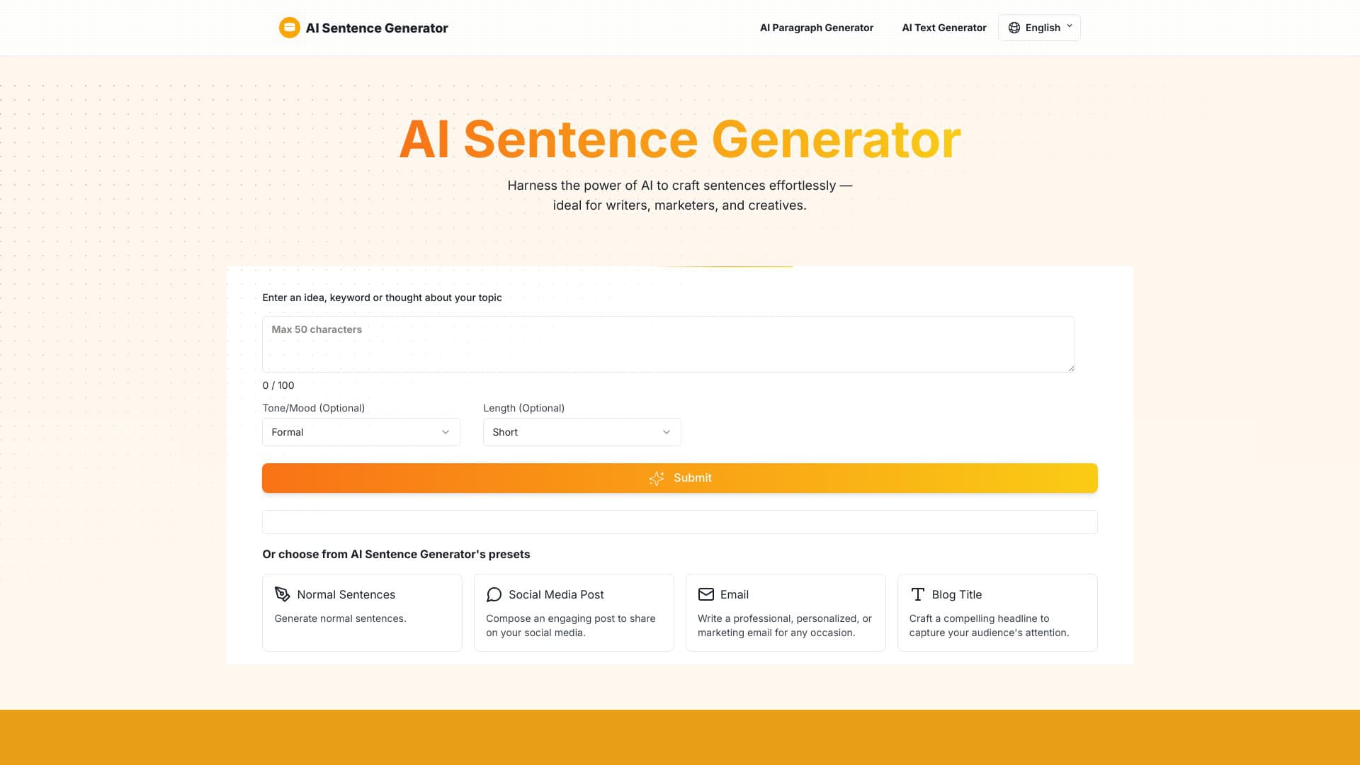 AI Sentence Generator | Improve Your Writing with Smart Sentences ...