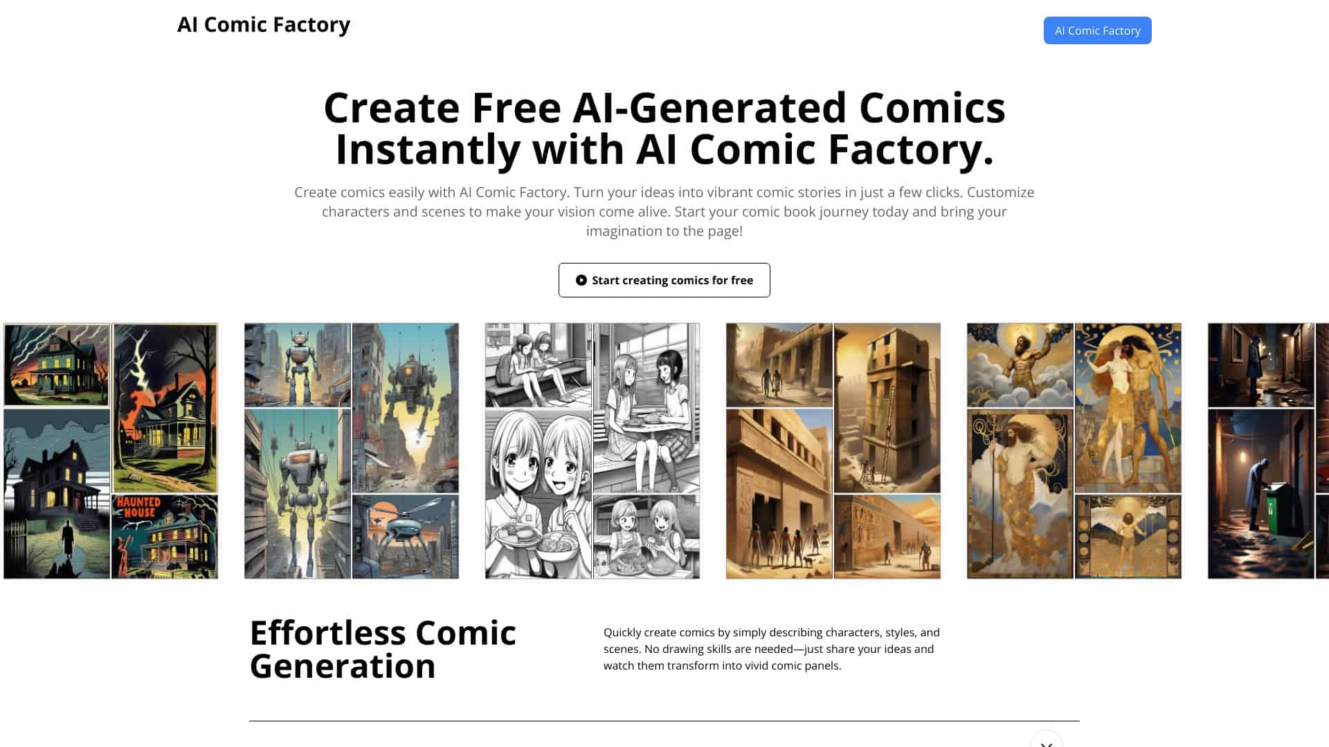 AIComicFactory.ai | Create Unique Comics Online | Futureen