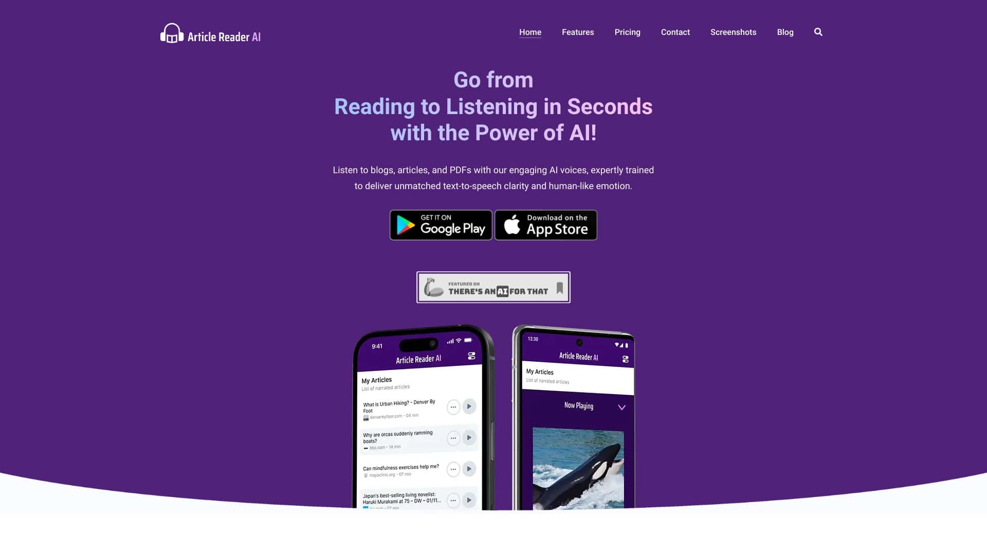 Article Reader AI | Text to Engaging Audio Experience | Futureen