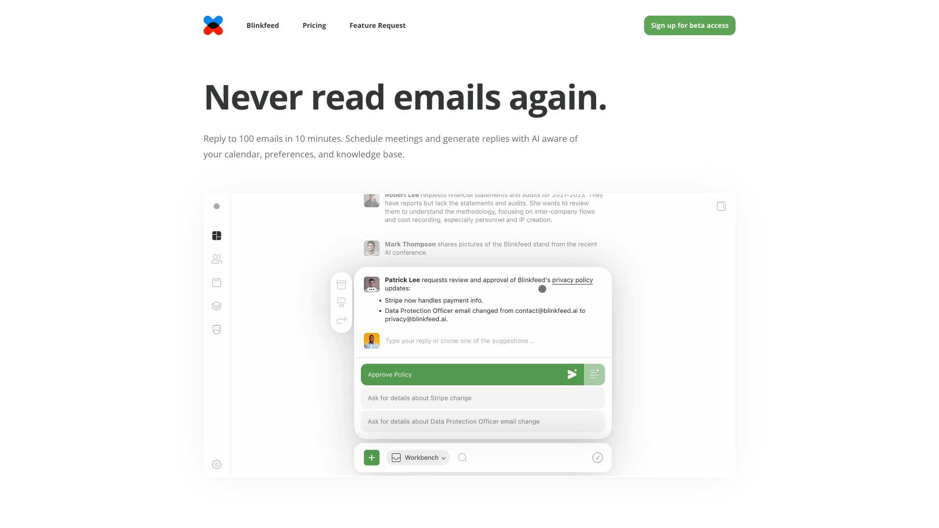 Blinkfeed.ai | Email Management Made Simple with AI | Futureen