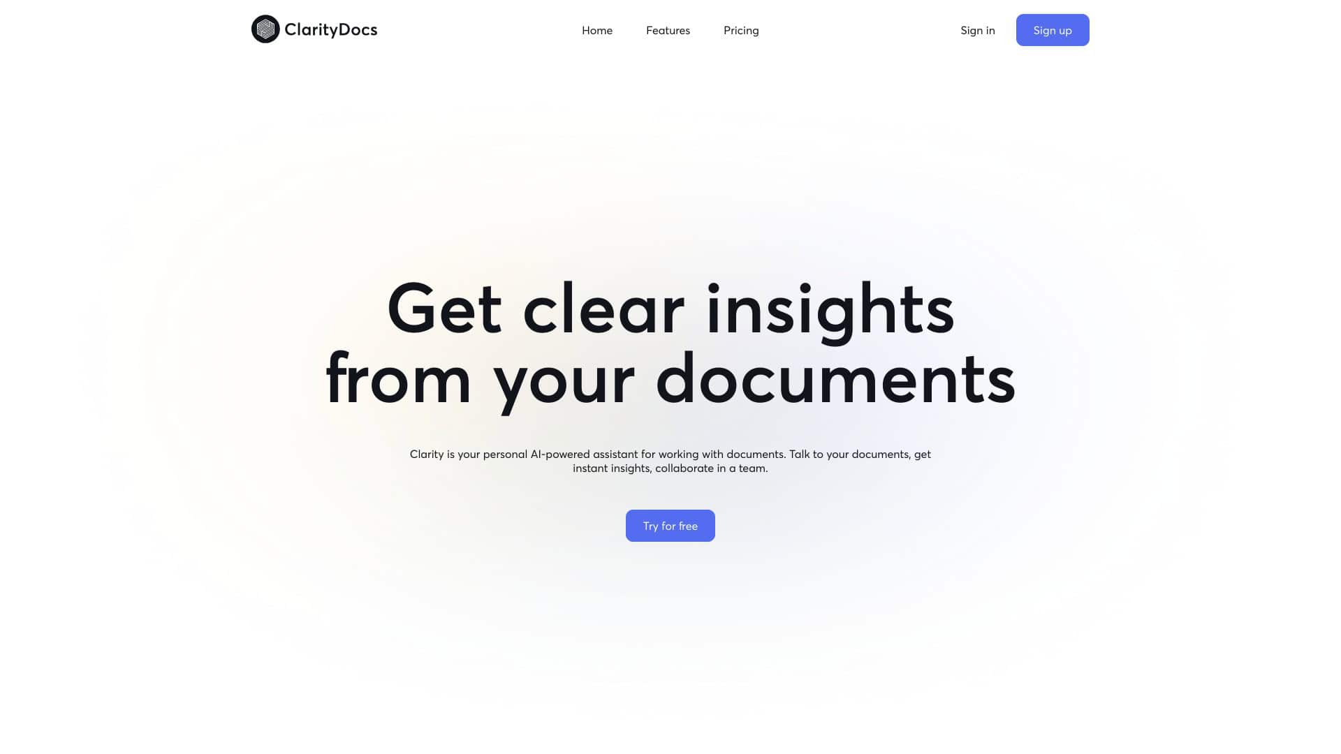 ClarityDocs | Transform Document Interaction with AI Insights | Futureen