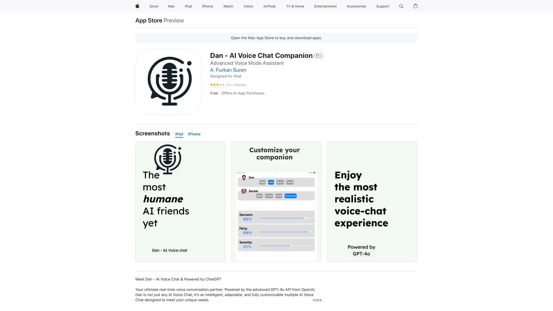 Dan - AI Voice Chat Companion | Enhance Your Conversations! | Futureen