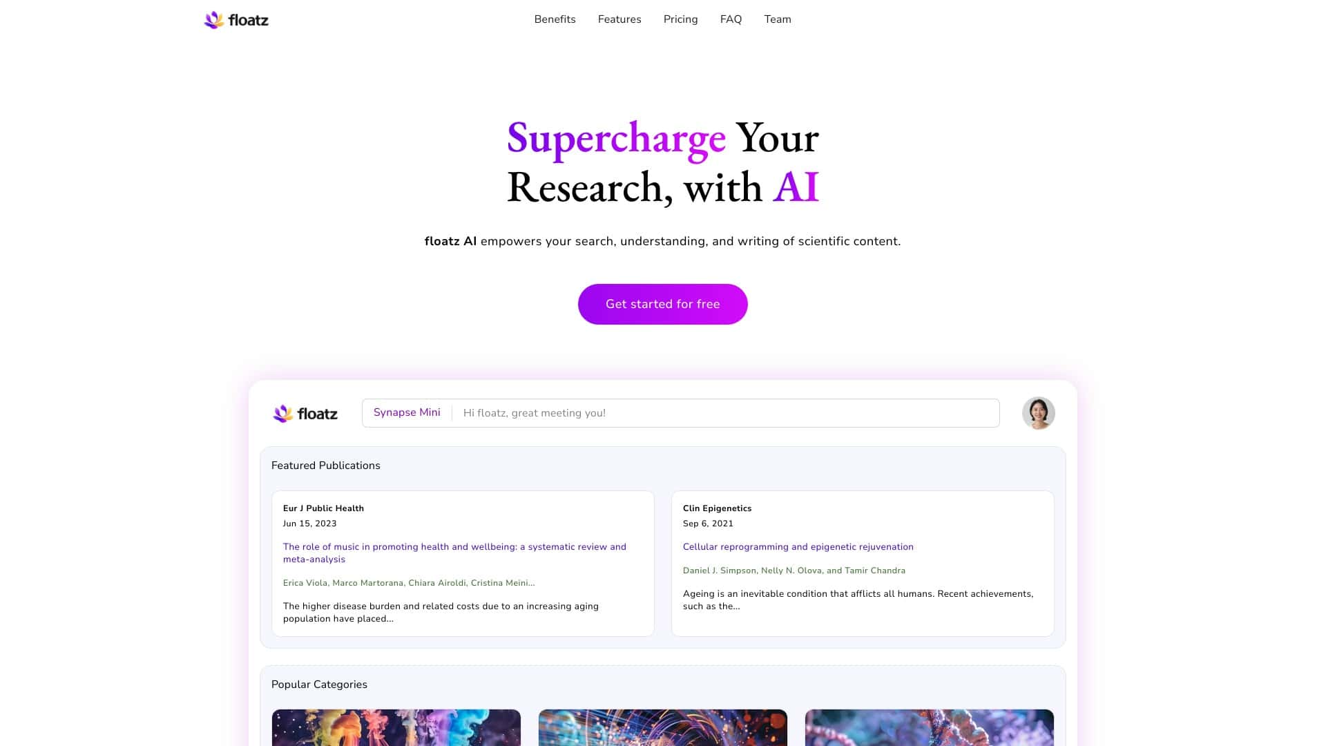 floatz | Enhance Your Scientific Research Experience | Futureen