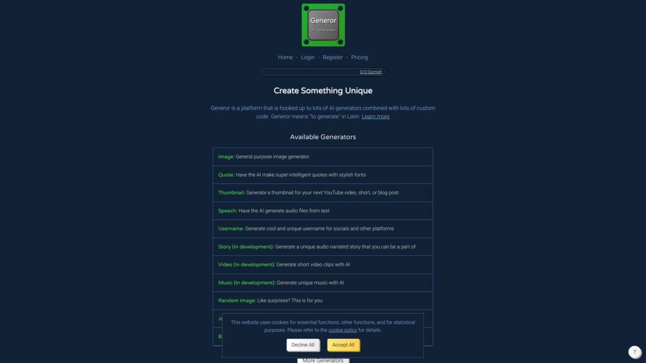 Generor | Simple AI Content Creation for All Needs | Futureen