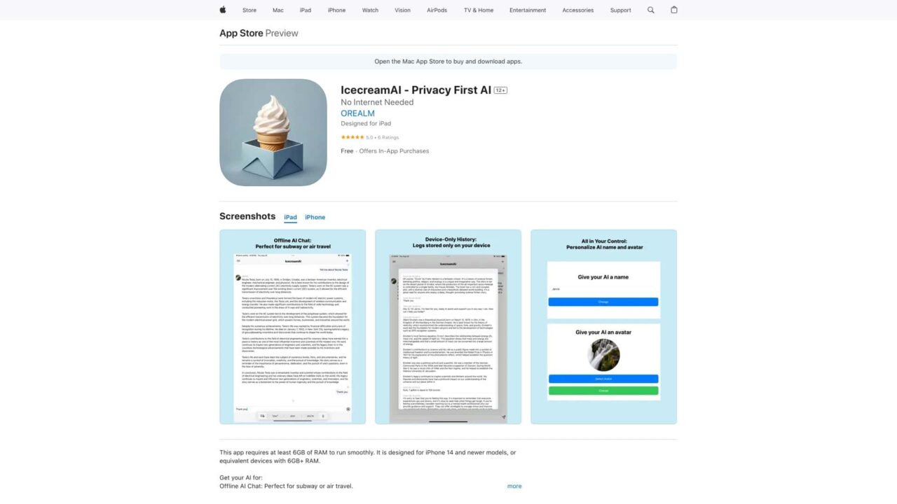IcecreamAI | Privacy-Focused AI Companion for iOS | Futureen