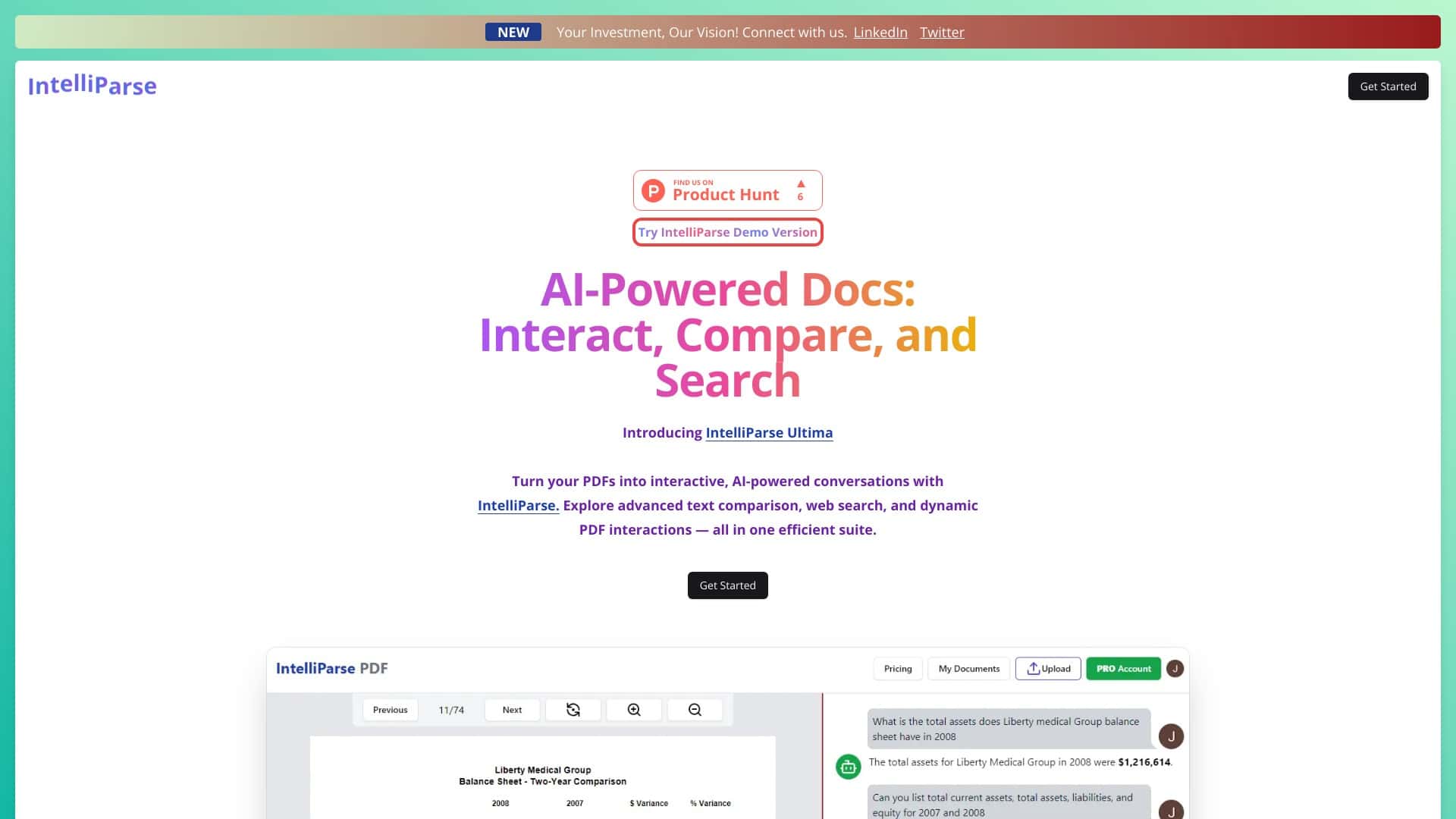 IntelliParse | Convert PDFs to Interactive AI Insights | Futureen