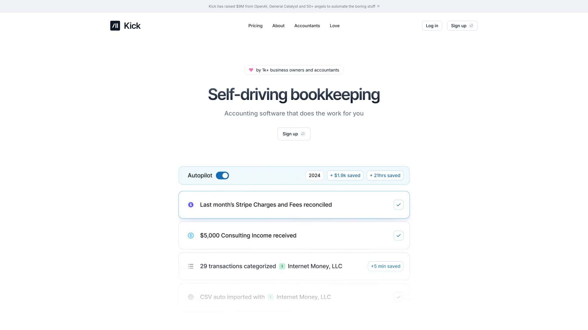 Kick | Transform Bookkeeping with AI Automation | Futureen