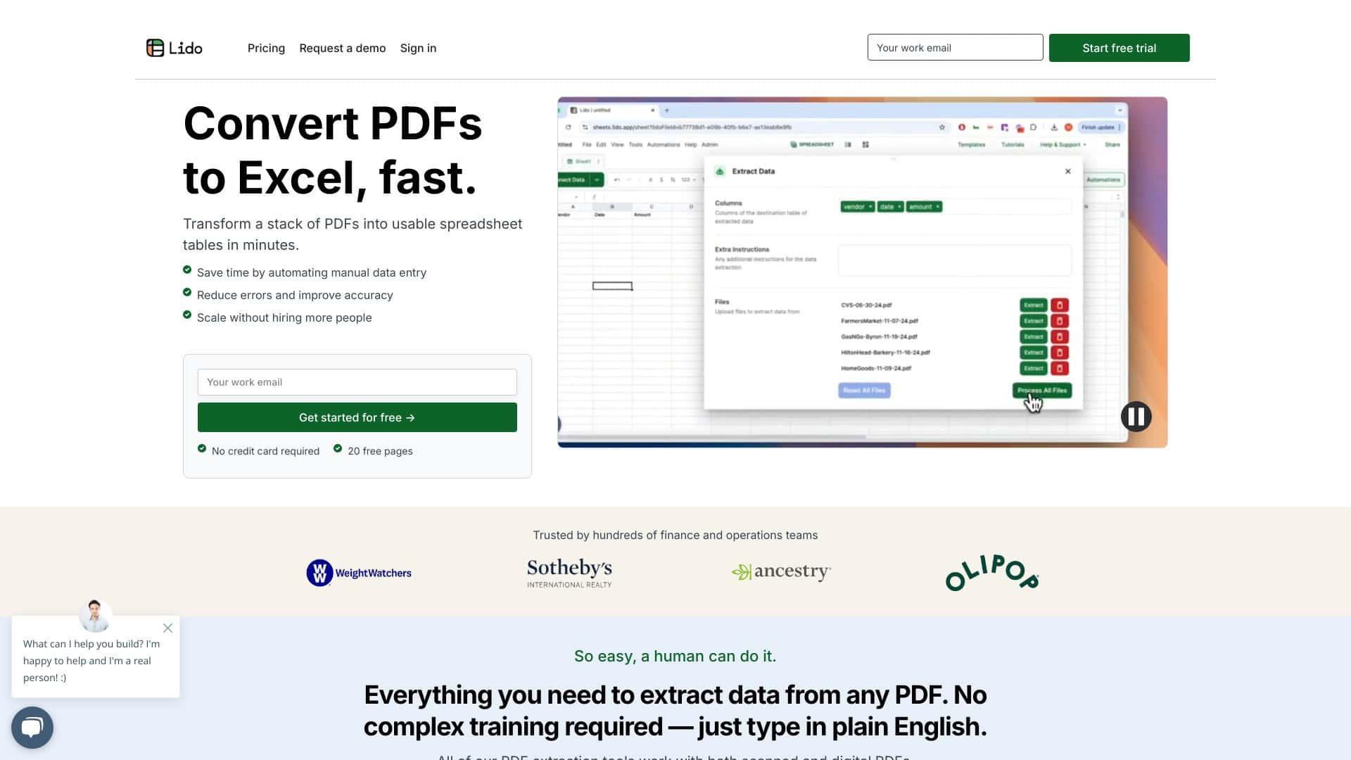 Lido PDF to Excel | Convert PDF to Structured Data | Futureen