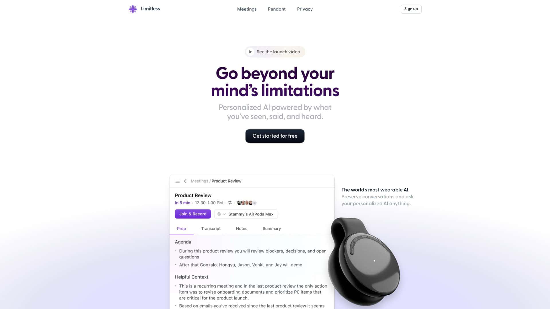 Limitless | Boost Your Memory with Personalized AI Tools | Futureen
