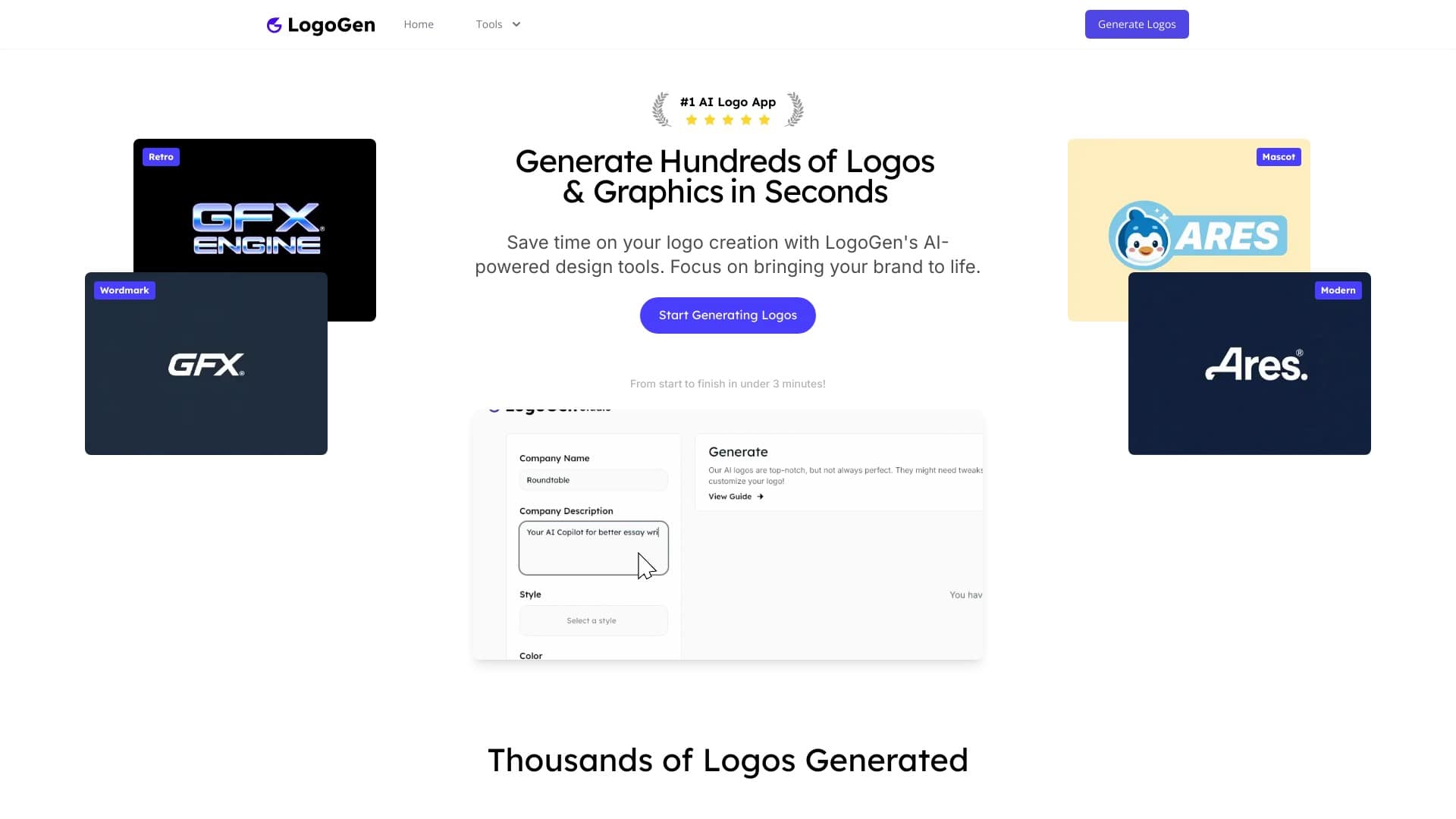 LogoGen | Create Logos Instantly with AI Power | Futureen