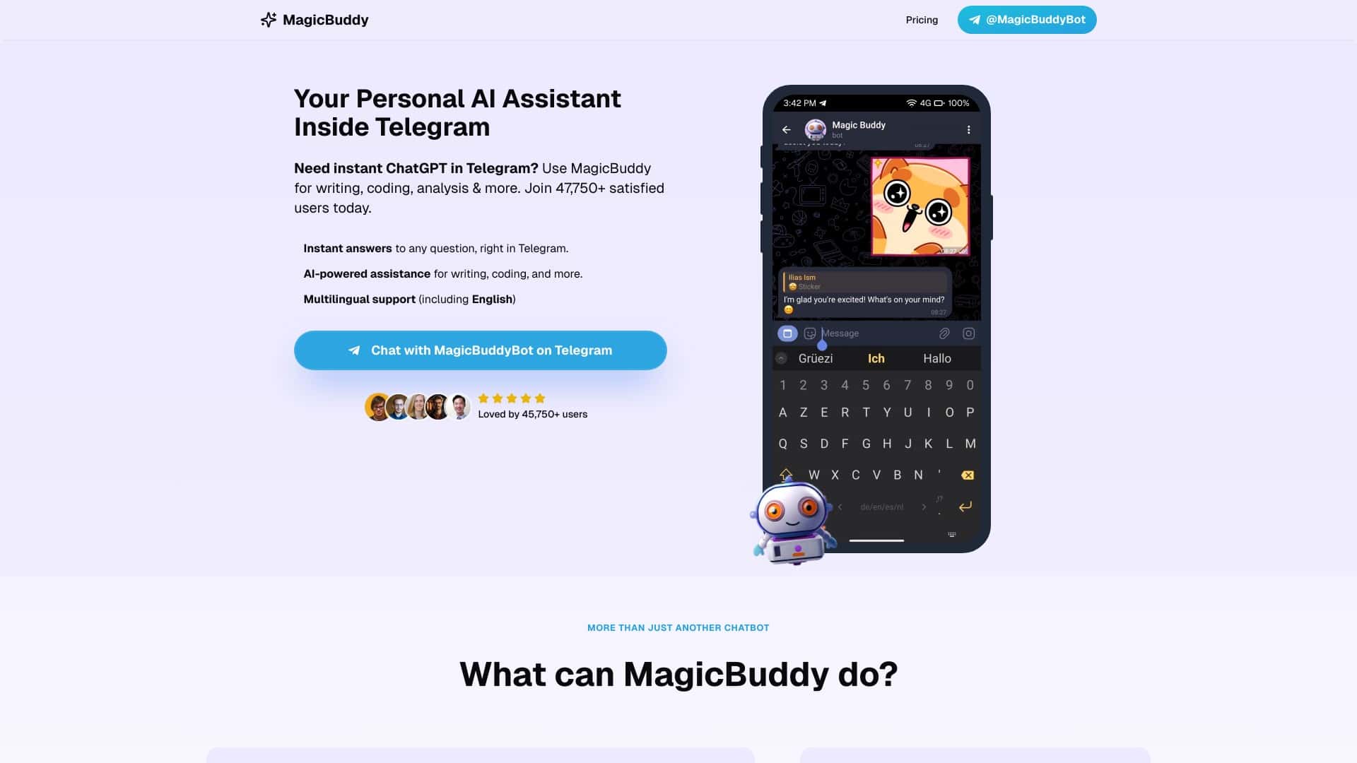 MagicBuddy | Enhance Your Telegram Experience with AI Chatbot | Futureen