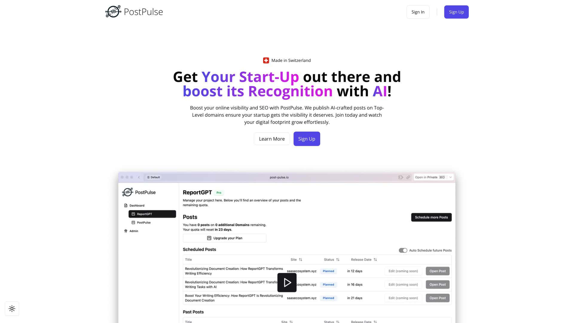 PostPulse | Boost Your SaaS Presence with Ease | Futureen