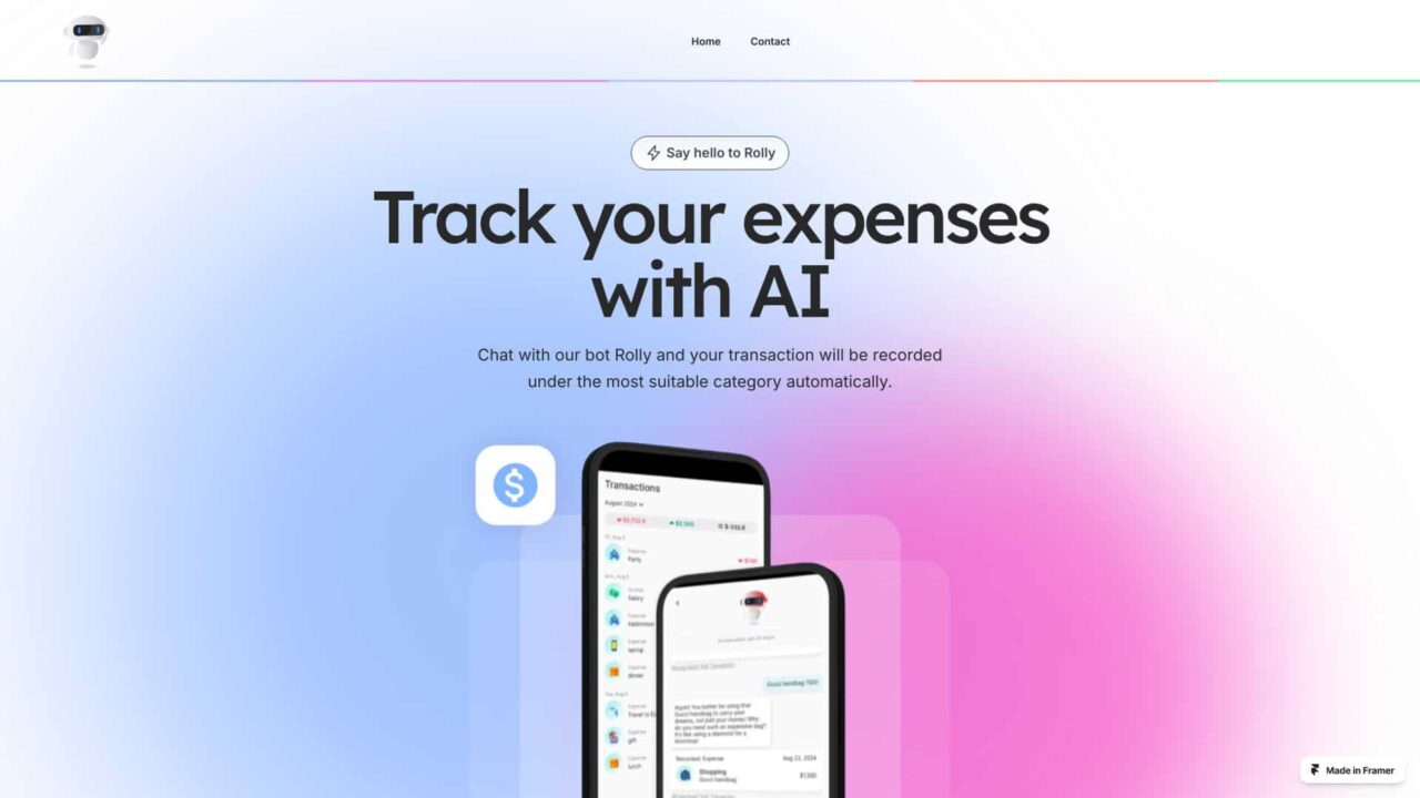 Rolly | Fun AI Money Tracker for Easy Expense Management | Futureen