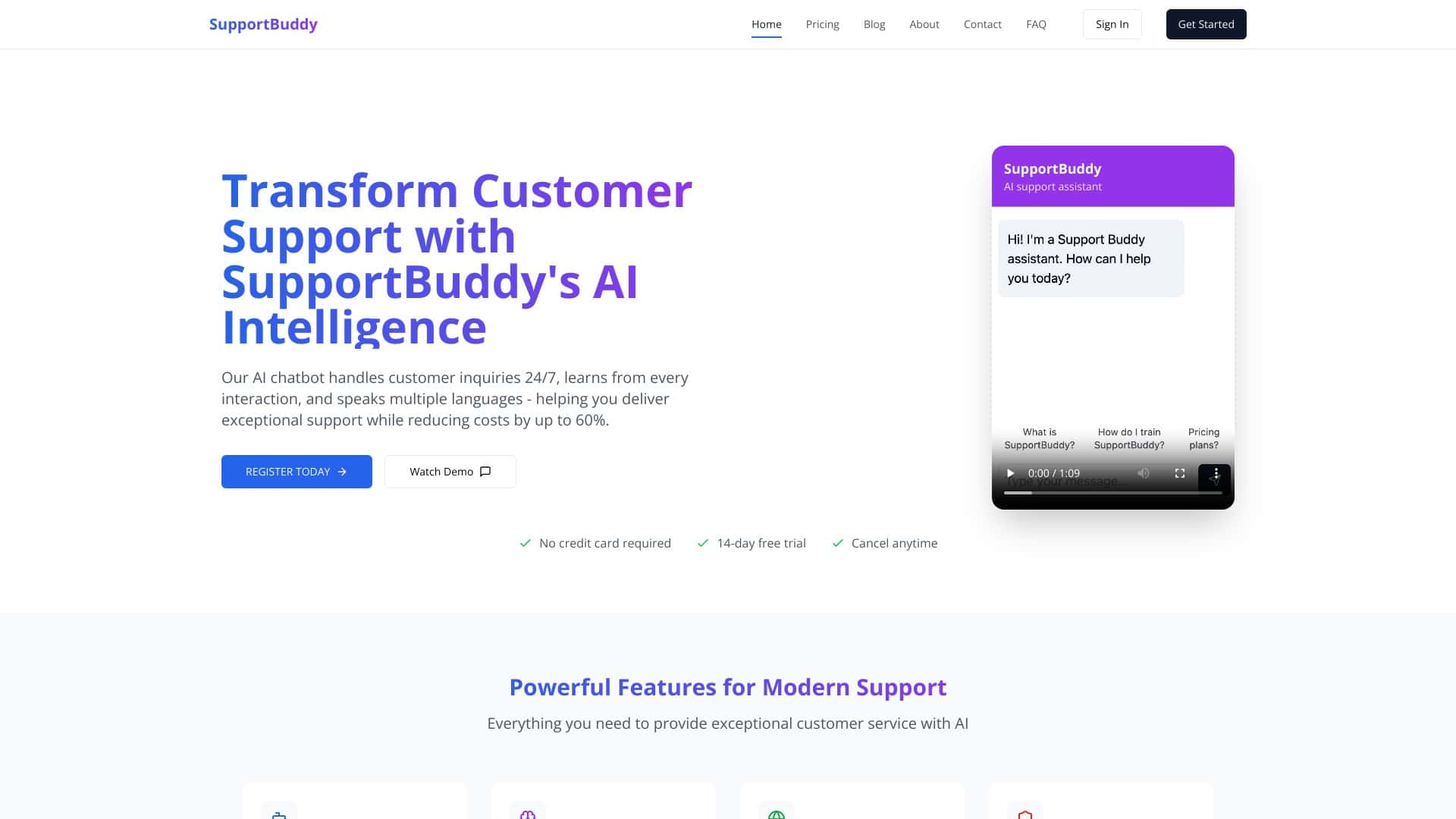 Support Buddy | Enhance Customer Service with AI Chatbot | Futureen