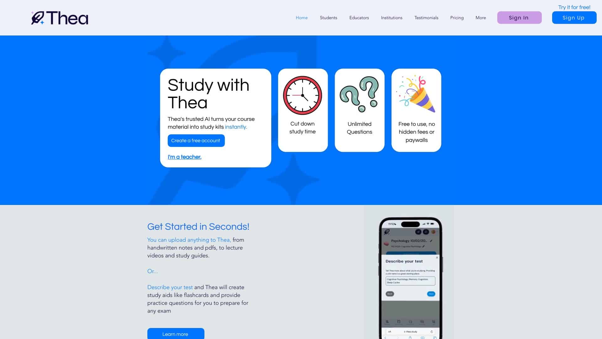 Thea | Smarter Learning with AI Study Tools | Futureen
