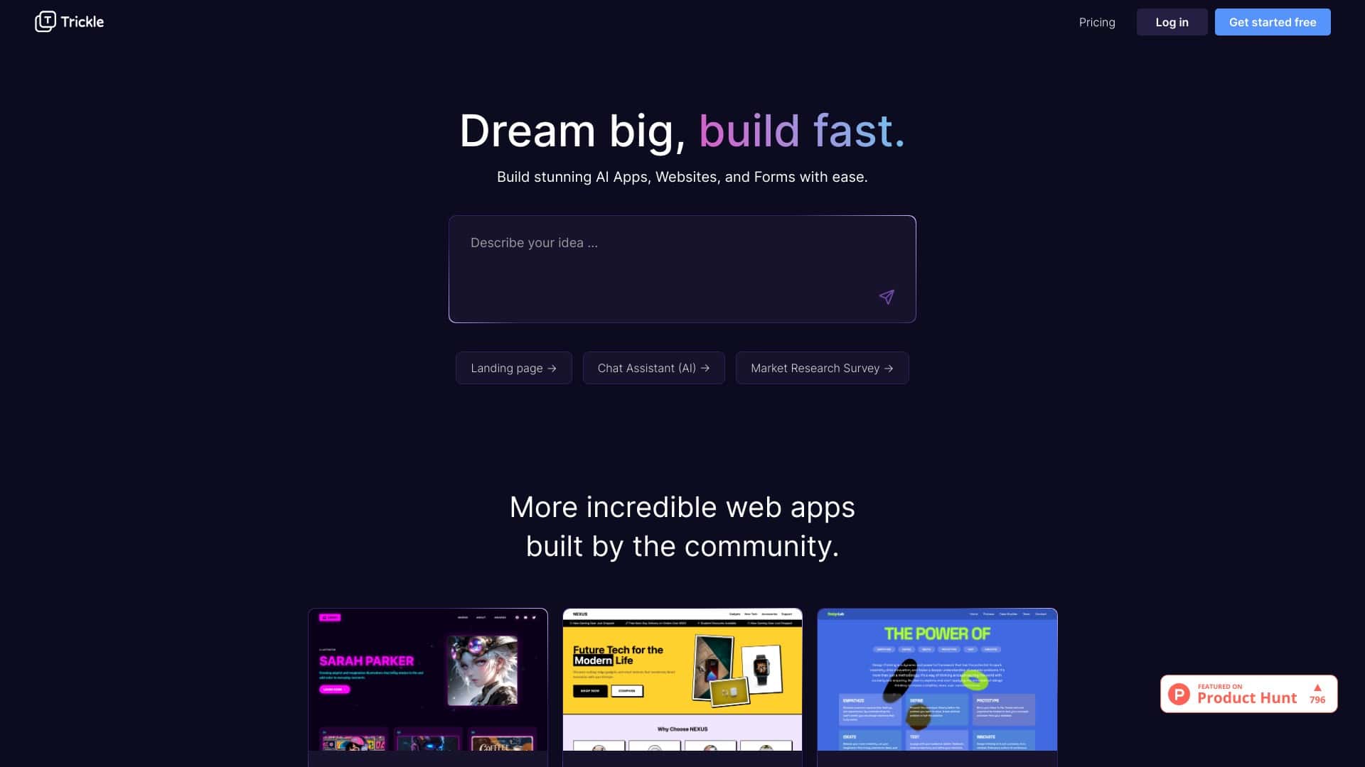 Trickle AI | Build Web Apps & Organize Screenshots Easily | Futureen