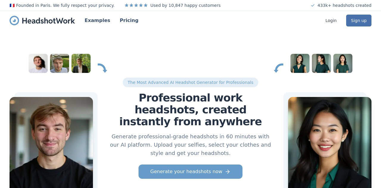 HeadshotWork | AI Headshot Maker: Pro Portraits in 60 Min | Futureen