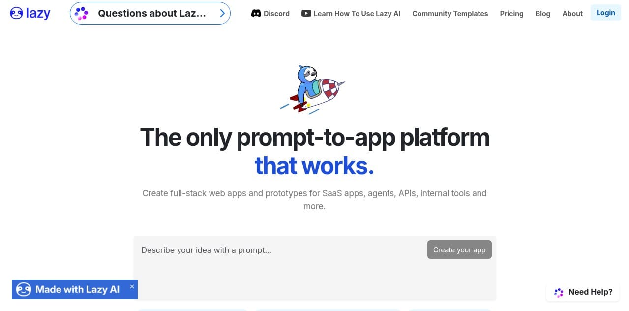 Lazy AI | Ultimate Tool for Web App Prototypes | Futureen