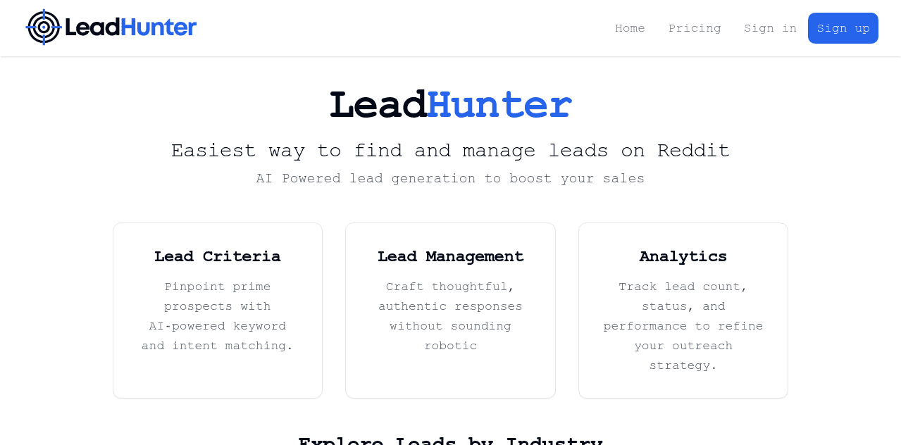 LeadHunter | Turn Reddit into a Lead Gen Powerhouse | Futureen