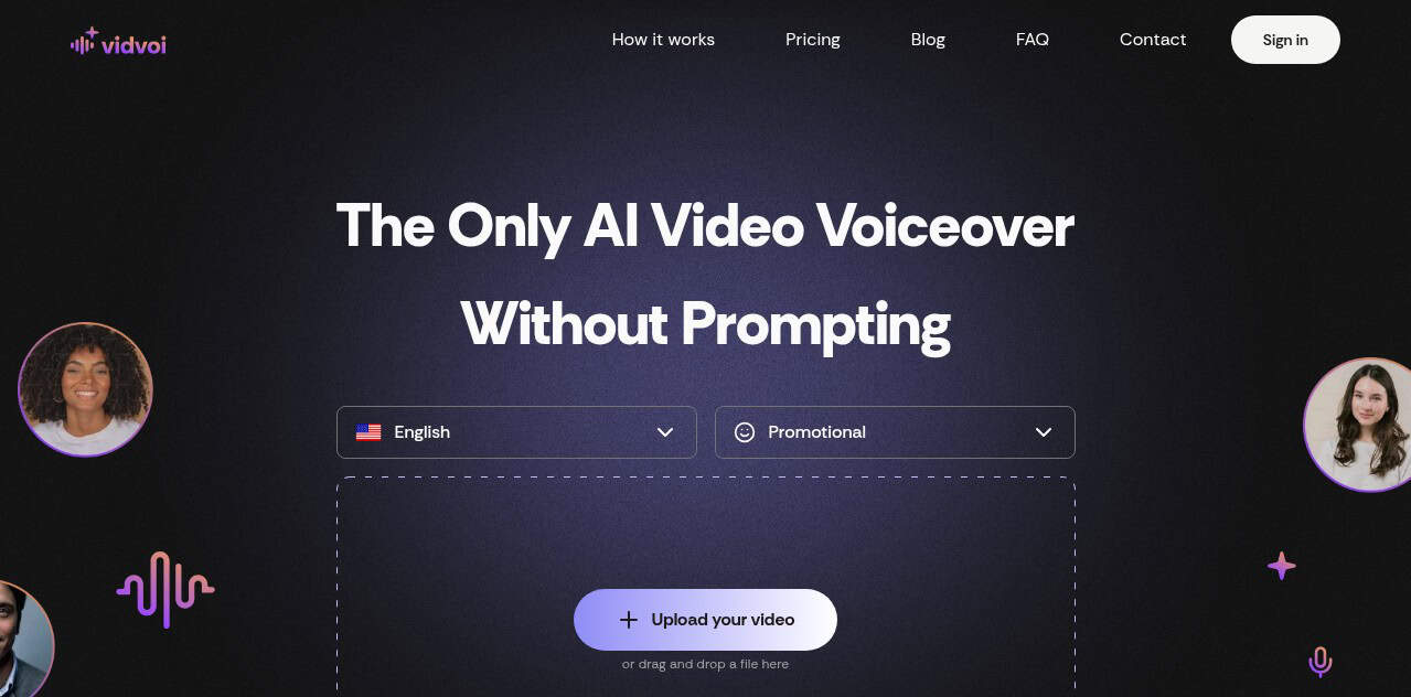Vidvoi AI Voiceover Generator | Get Instant Pro Voiceovers | Futureen