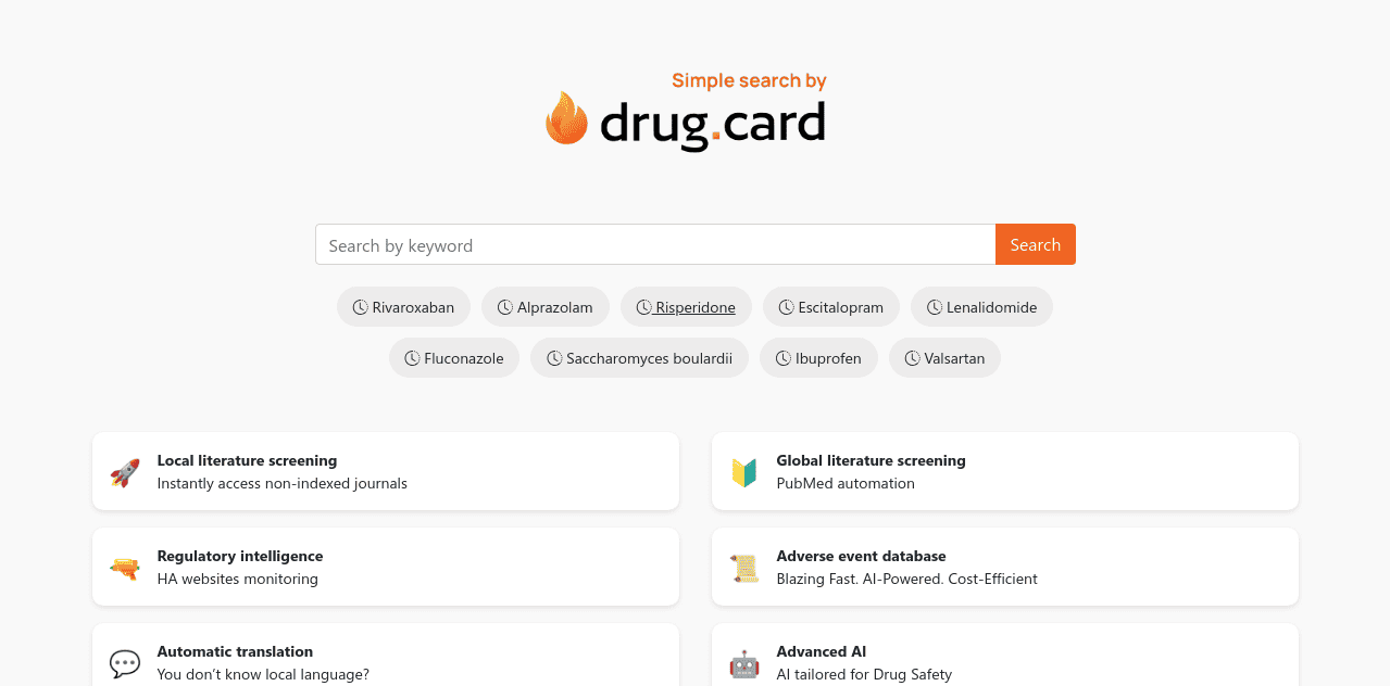 DrugCard | Smart Drug Safety Search Platform | Futureen