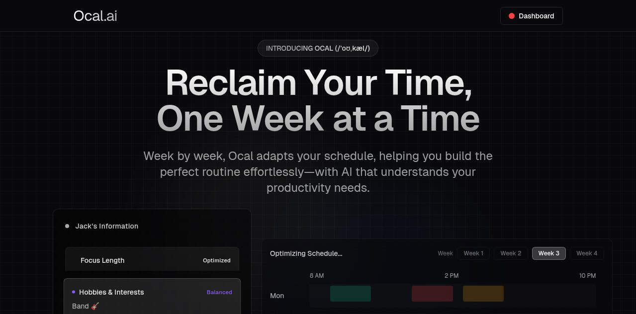 Ocal | Smart AI Scheduling for Student Growth | Futureen
