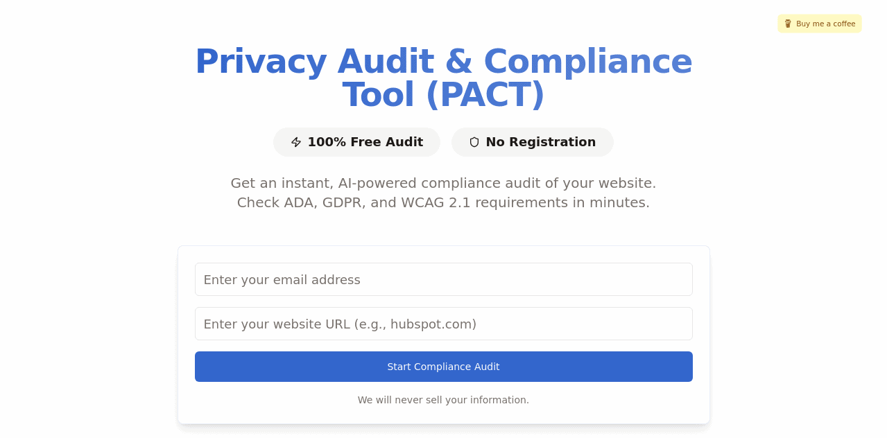 PACT | Free AI Website Compliance Check | Futureen
