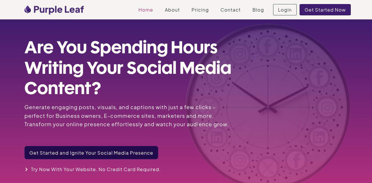 Purple Leaf | Social Media Post Creator | Futureen