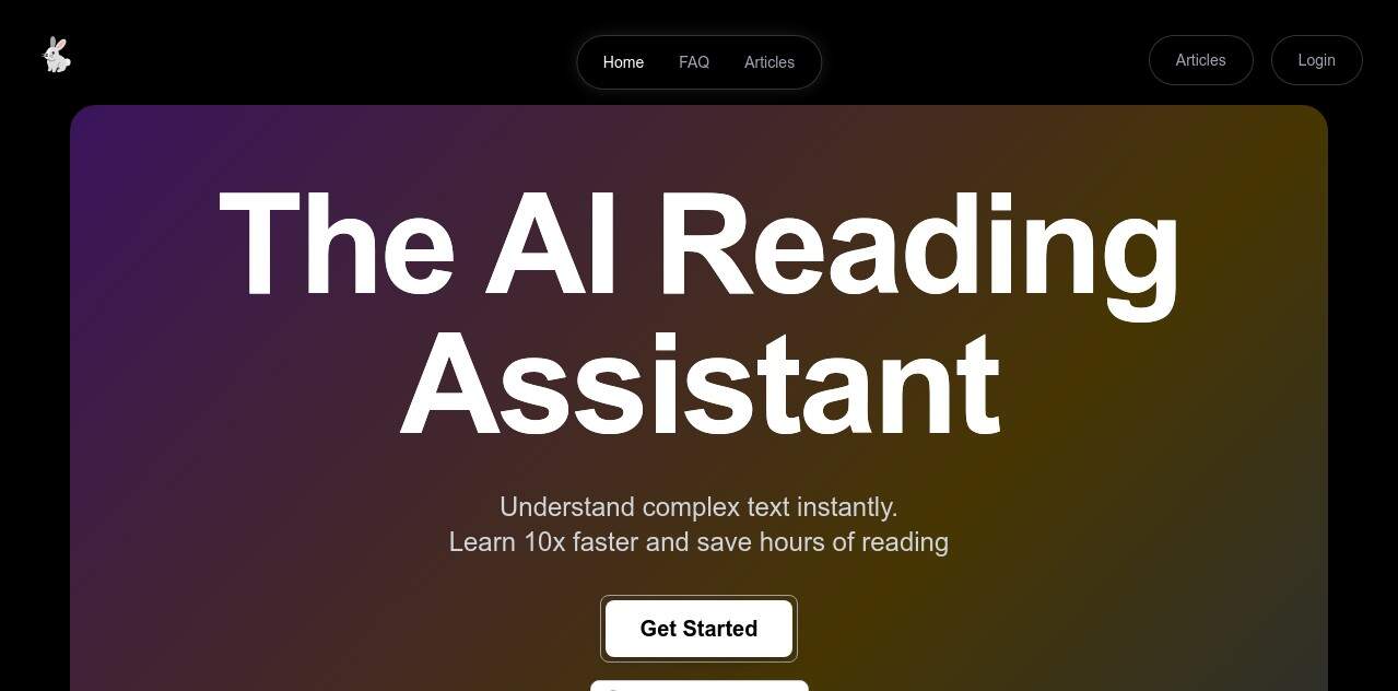 Rabbit Reader | AI Reading Helper That Learns Fast | Futureen