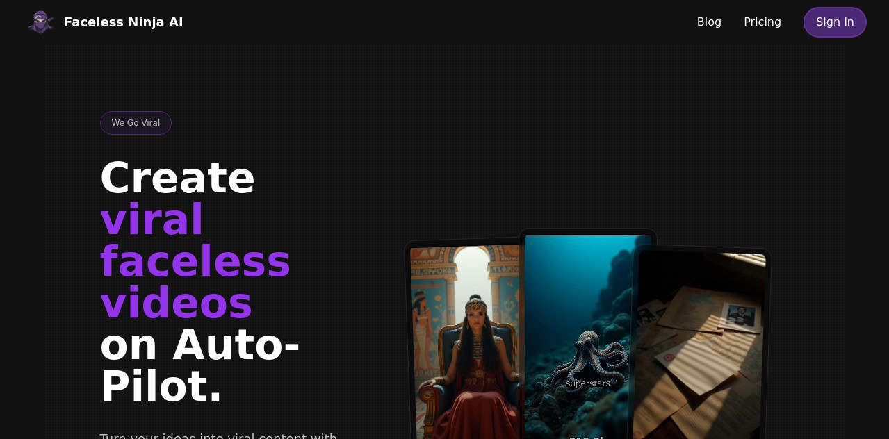 Shorts Ninja | Effortless Faceless Video Production | Futureen