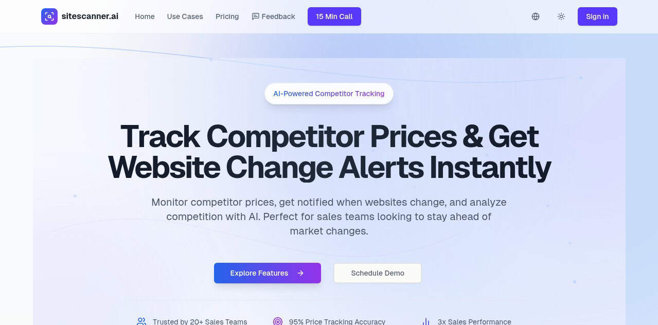 Sitescanner.ai | Competitor Price Tracking Simplified | Futureen