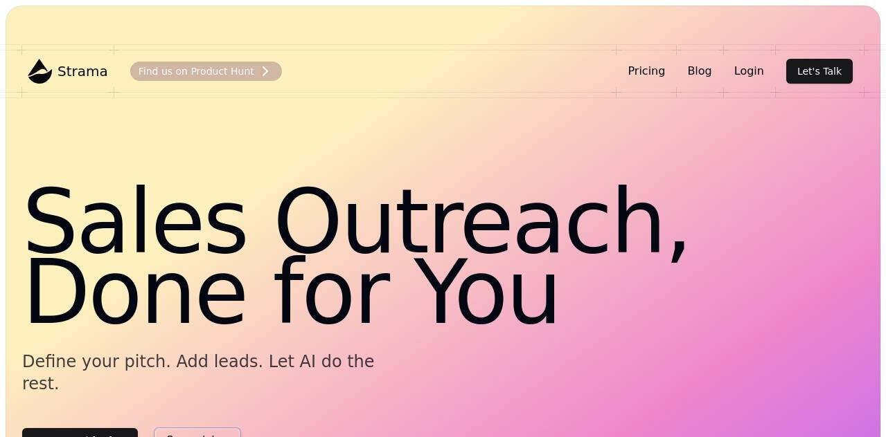 Strama | Smart AI Sales Outreach Tool | Futureen