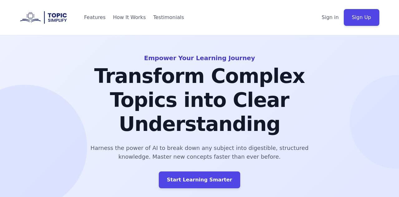 TopicSimplify | Quick, Engaging Learning Simplified | Futureen
