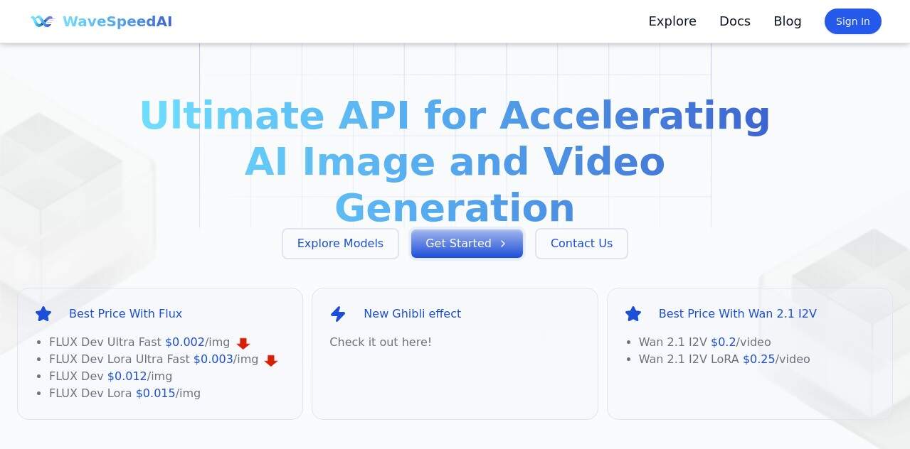 WaveSpeedAI | Quick AI Image & Video Creation | Futureen