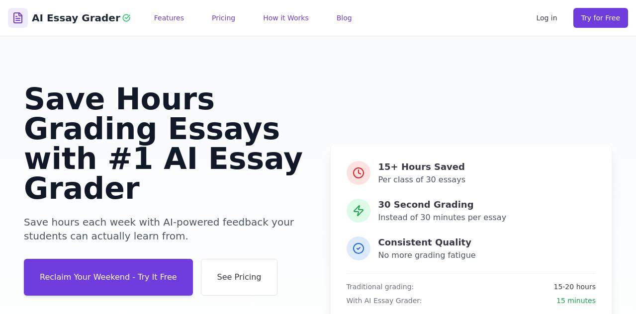 AI Essay Grader | Efficient Grading | Futureen
