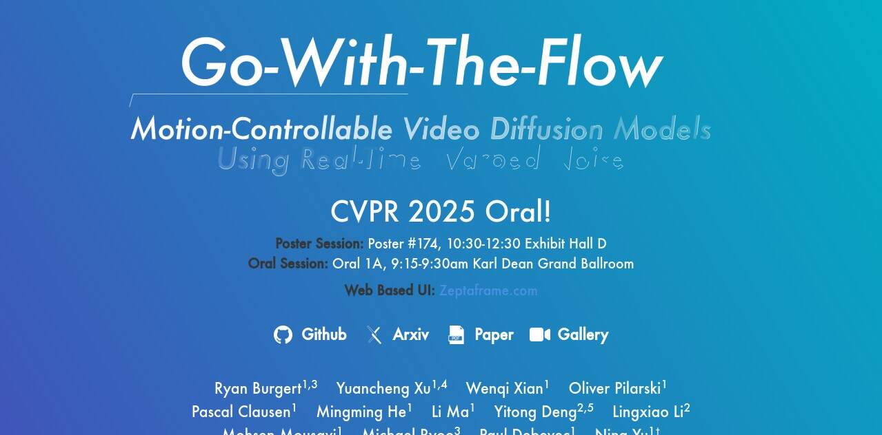 Go-with-the-Flow | AI Video Motion Control, Open Source, Real-Time ...
